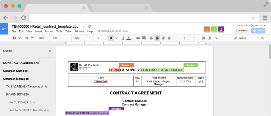 Edit and revise SE Suite documents using Google Docs